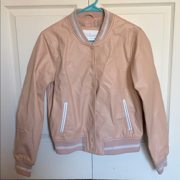 Jackets & Coats | Peach Colored Varsity Jacket | Poshmark